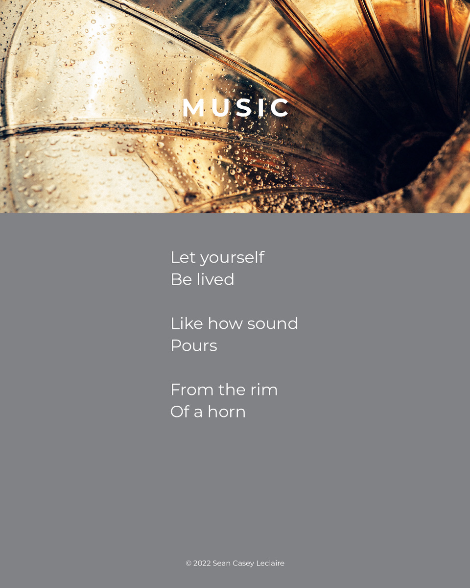 Music - Sean Leclaire - Poet, Playwright, Performer